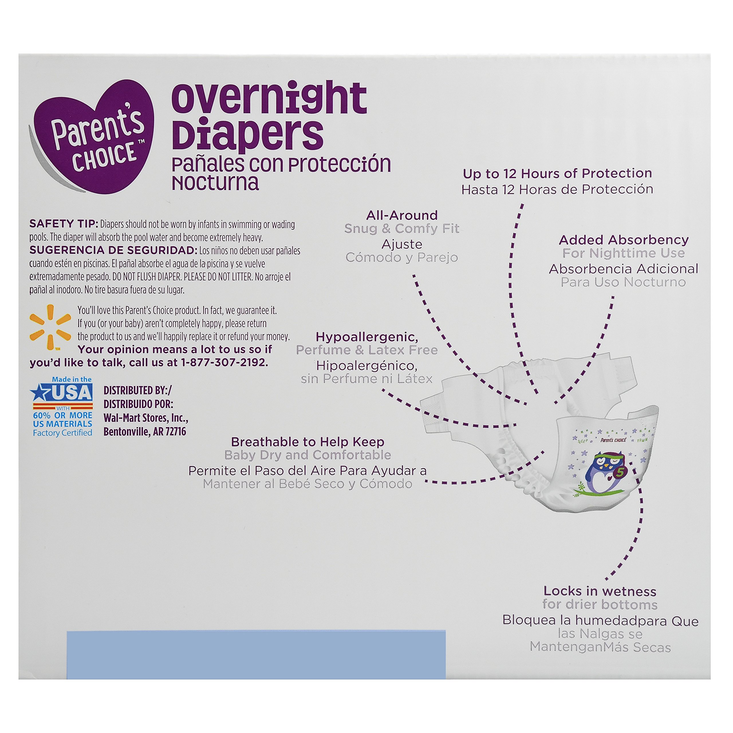 Branded Parent's Choice Overnight Diapers, Size 5, 66 Diapers, Weight 27lbs - Branded Diapers with Fast delivery (Soft and Comfortable for Babies)