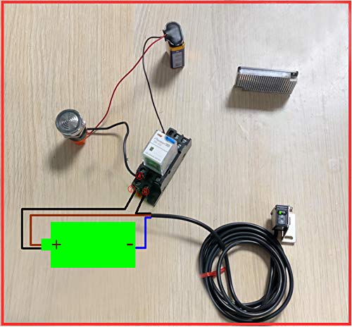 Twidec/ 0-2M Adjustable Indoor Wall Mounted Photoelectric Beam Sensor NPN (NO Or NC Switchable) photoelectric Sensor Switch Proximity Switch 2m line Cable Induction with Reflector Panel E3Z-R61-Z-G