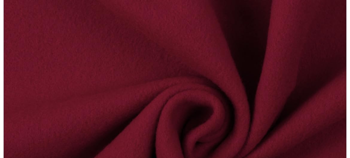 Tuva Textile Bolt of Real Quality Coating Red Color Wool Fabric, 2 Yard pre Cut