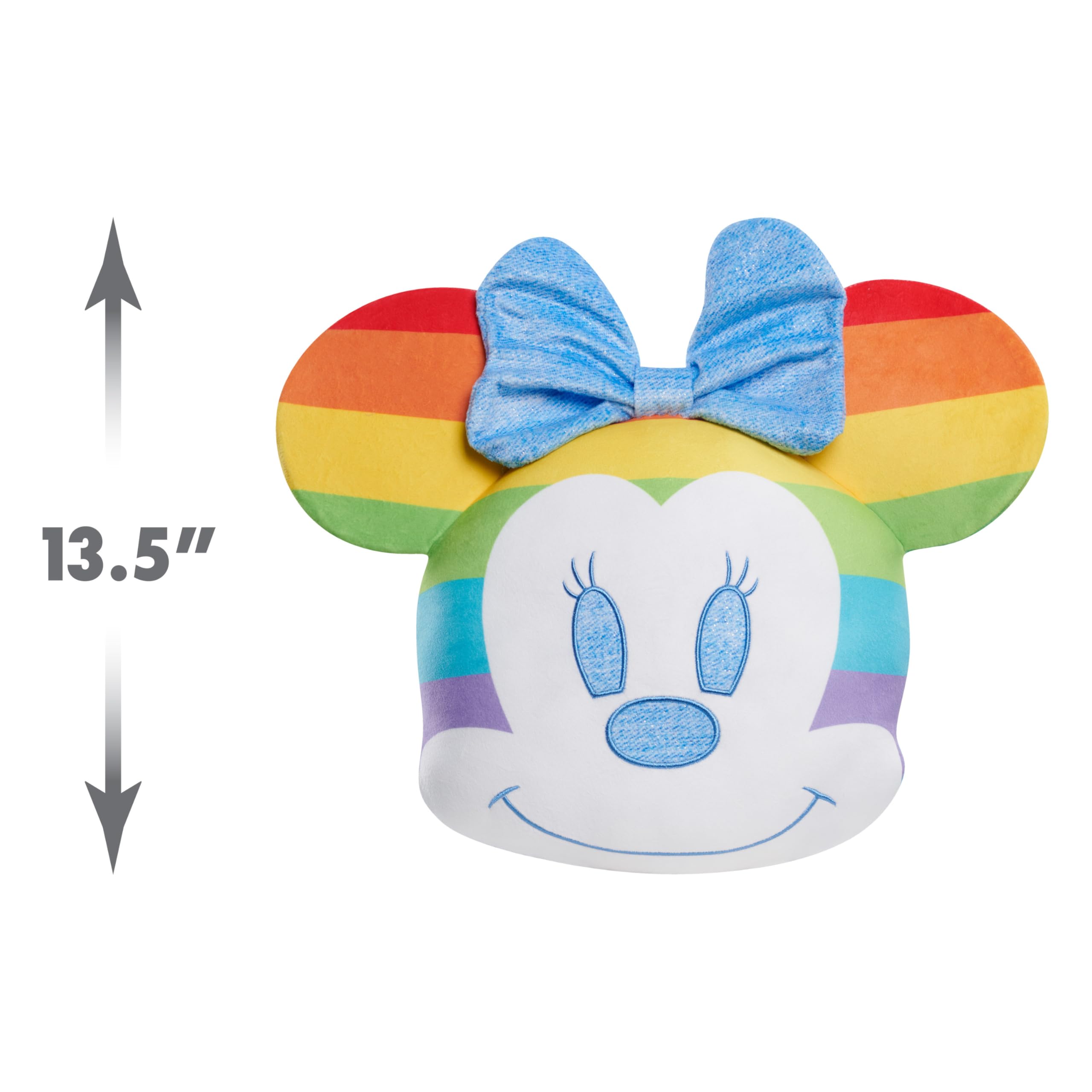 Just Play Disney Pride 11.5-inch Minnie Mouse Large Plush Character Head, Kids Toys for Ages 2 Up, Amazon Exclusive