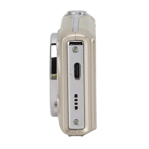 4K Digital Camera, Slim and Lightweight 58MP Autofocus Automatic Beauty Mode Teens Small Camera 2.88 Inch IPS Screen 16X Zoom for Travel (Gold)