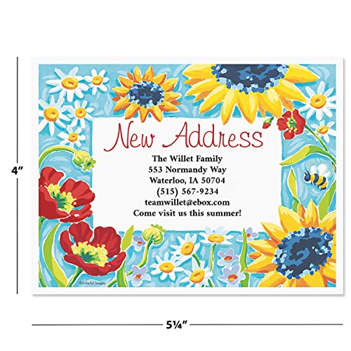 Colorful Images New Horizons Personalized New Address Postcards, Set of 24 Moving Announcements, 5-¼ x 4 inches