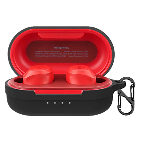 Ankersaila Case Compatible with TOZO NC9,Anti-Lost & Shockproof Portable Silicone Protective Case Cover (Black)