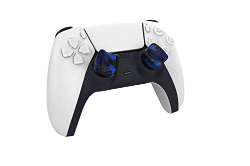 Gioteck SMP PS5 – Thumb Grips PS5 Megapack Caps/Caps/Protective Silicone for PlayStation 5 Joysticks – Non-Slip – Aiming Aid – PS5 Controller Protector (3 Pack) White/Blue/Black