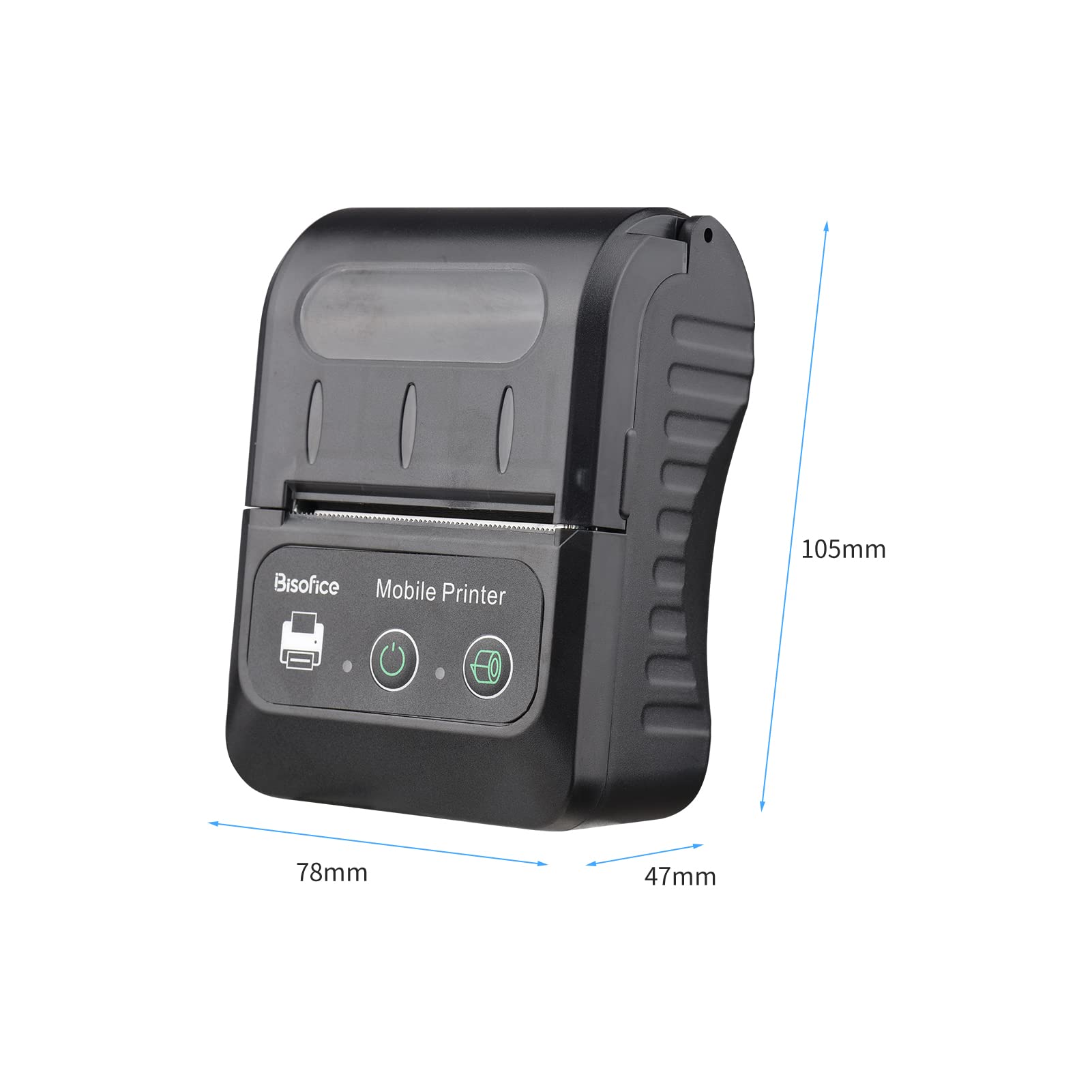 Sunydog Receipt Printer,Portable 58mm Receipt Thermal Printer 2 inches Mini Mobile Pocket Printers with 1 Thermal Paper Roll USB&Wireless BT Connection Compatible with Windows/Android/iOS for Office