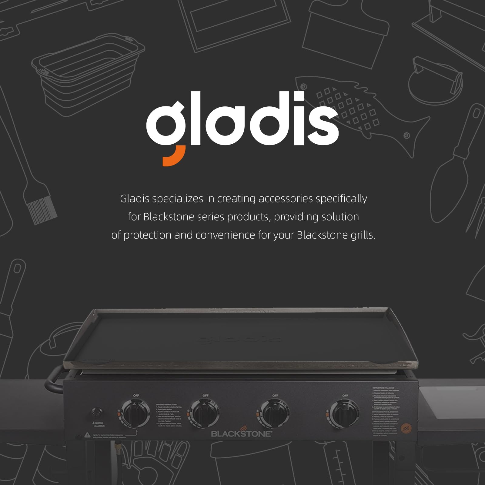 36" Silicone Mat for Blackstone Griddle, [Upgraded 2.8Lbs Heavy Duty Silicone] Gladis 36 Inch Griddles Protective Cover, Coverage with No Gaps, Protect Grill from Dirt & Rust, Blackstone Accessories