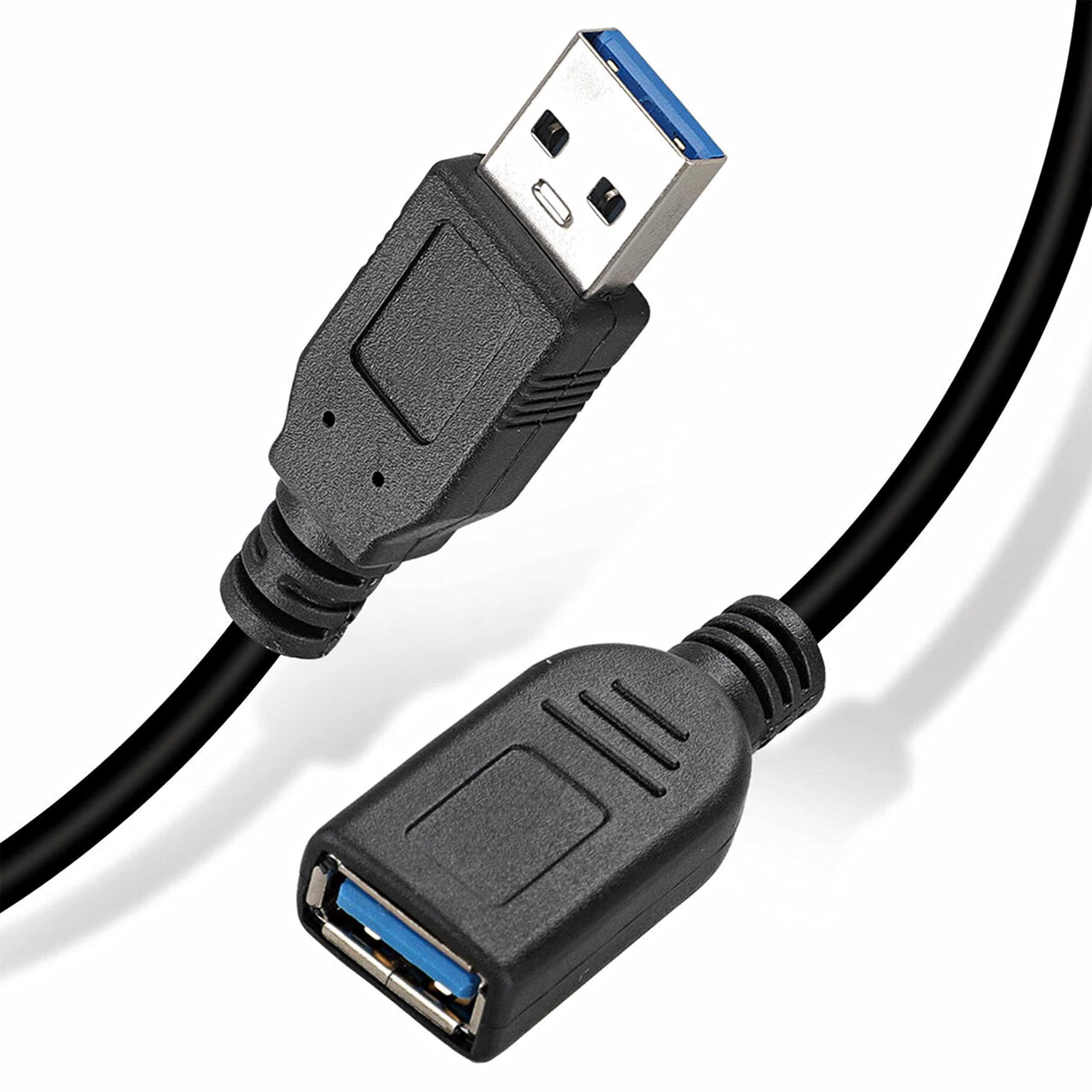 SAITECH IT 10 Pack 15cm Short USB 3.0 Male A to Female A Extension Cable 5GBps for Laptop/PC/Printers- Black