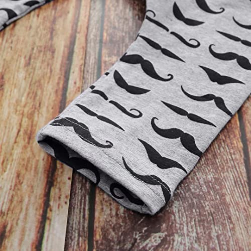 Tikoubabe 3-6 Months Baby Boy Clothes Newborn Outfits Infant Cute Hipster Romper + Long Pants + Hat 3 Pieces Ladies I Have Arrived Printed Mustache hat 3-6 Months 80cm