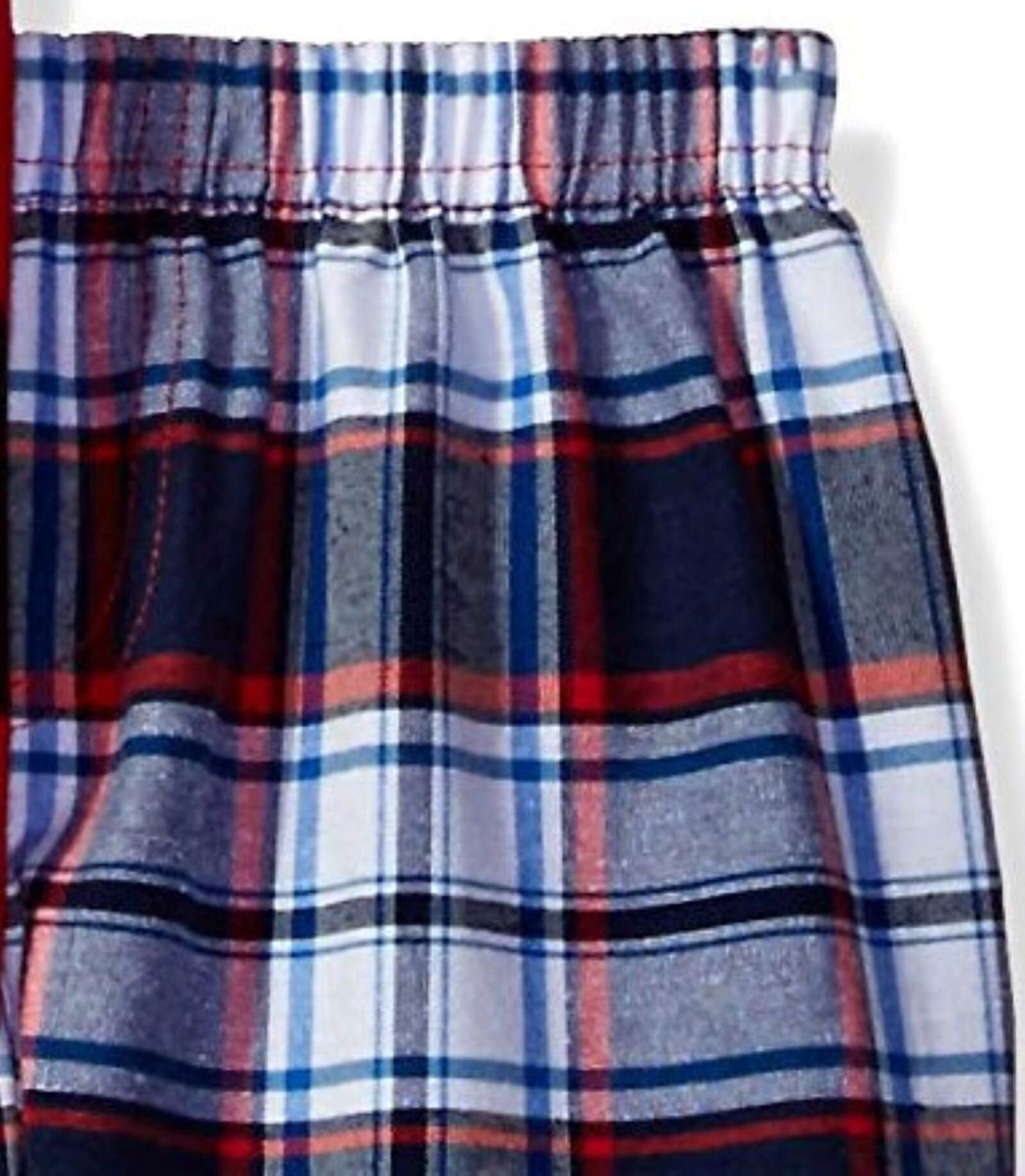 Disney Toddler Boys' Mickey Mouse Plaid Short Set with T-Shirt, Red, 3T