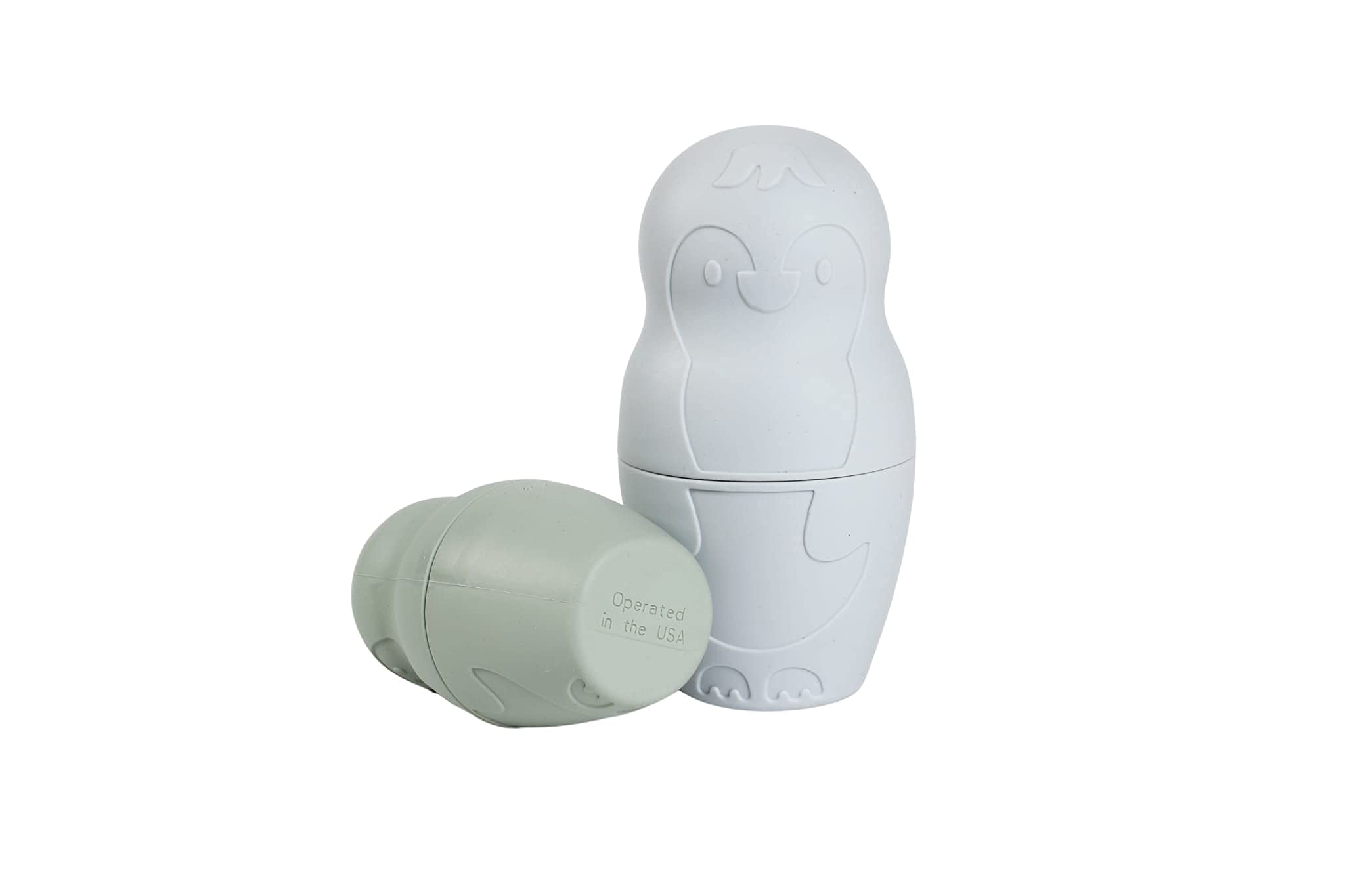 BraveJusticeKidsCo. Puffy Penguins Toddler (1+) Silicone Stacking Nesting Dolls Toy : No Small Parts for Baby