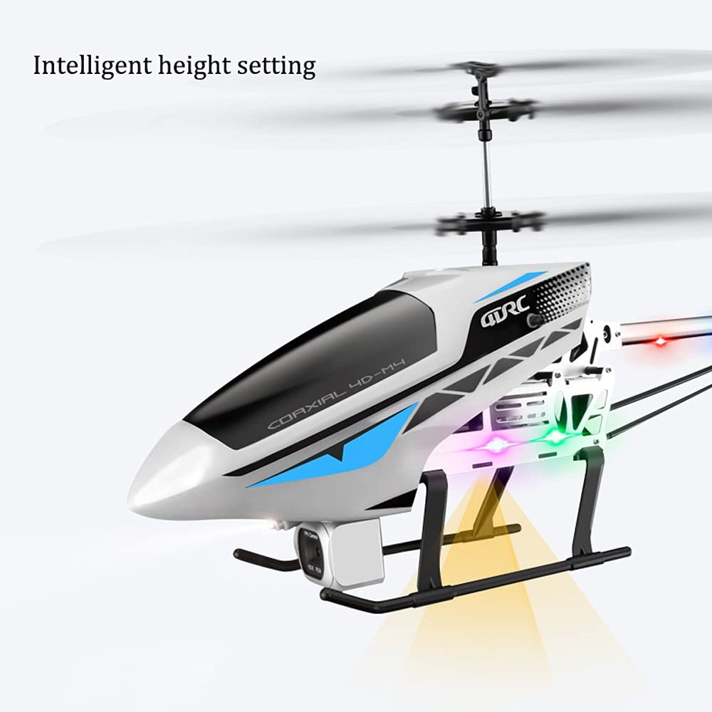 Nsddm 72cm Large Remote Control Helicopter with Camera Alloy Fall Resistant RC Airplane 2.4Ghz Electric Rc Aircraft for Beginners Kids Adults Toy Gifts RTF (Color : Blue)