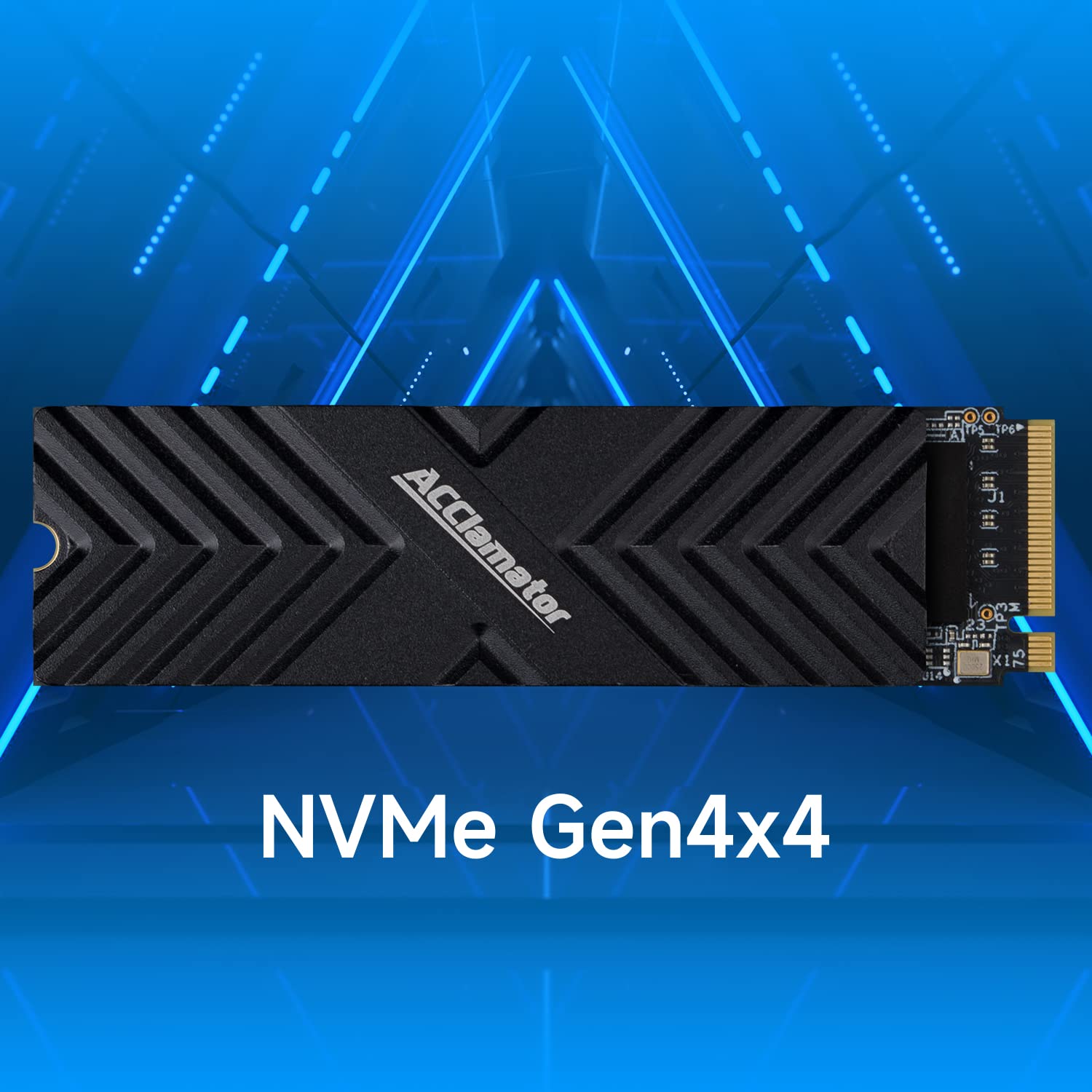 Acclamator 2TB PCIe 4x4 NVMe Read 7300 MB/s M.2 Solid State Drive Compatible with PS5 SSD Equipped with 2GB DDR4 Cache 2280 3D NAND TLC N70
