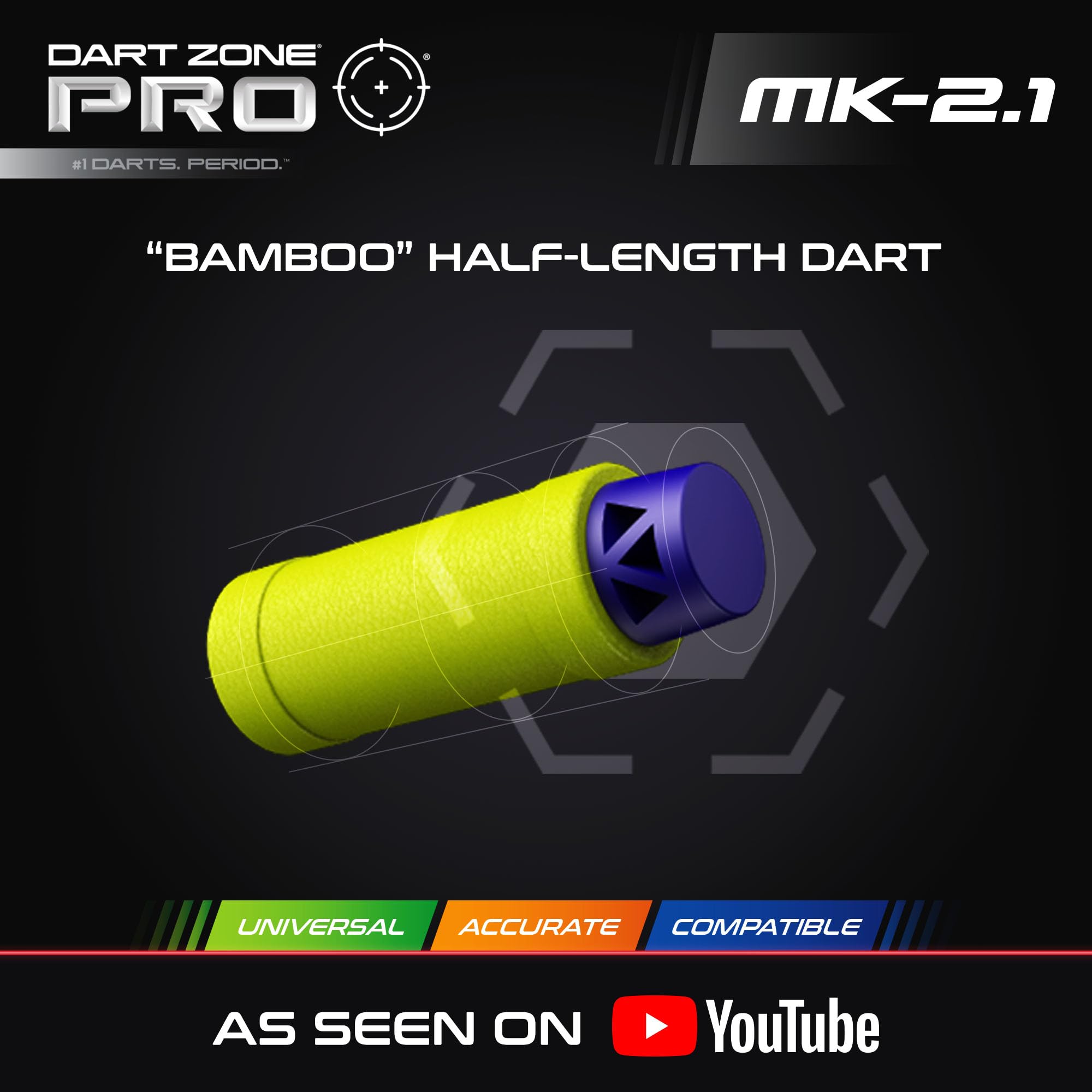 DART ZONE Pro-Series MK-2.1 Foam Dart Blaster β 150 FPS Foam Dart Gun for Adults β Soft Bullet Toy Gun for Ages 14+ β 18 Half Length Darts, 3 Mags, Eyewear, Holsters β Toy Pistol Blaster, 125 ft Range
