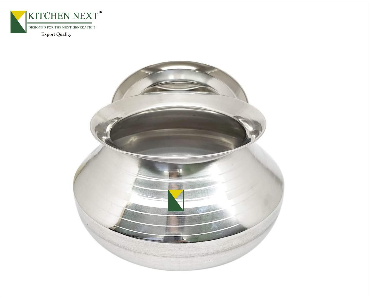Bartan Hub Stainless Steel Handi with Lid ( Pongal Handi , 2500 ML , Dishwasher Safe ) Handi 2.5 L with Lid (Stainless Steel), Medium