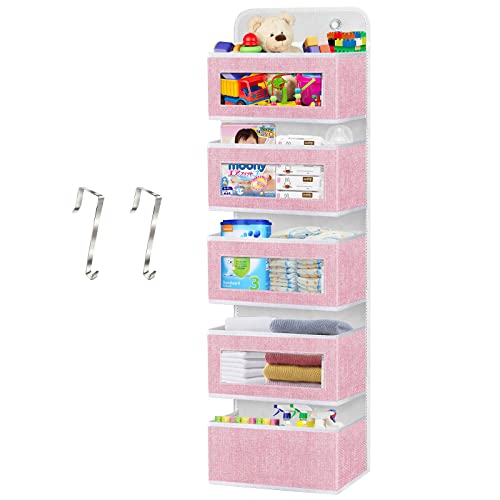 homyfort Over the Door Organizer, Hanging Baby Diaper Organizer for Nursery,Under Bed Shoe Storage Organizer for Closet
