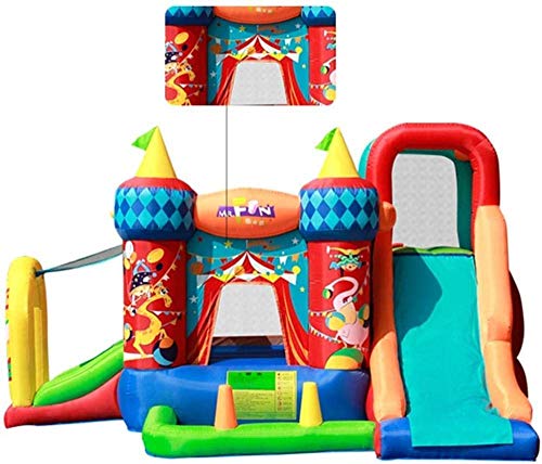 Inflatable Castle and Slide, Children S Playground Indoor Inflatable Toys Outdoor Circus Trampoline Square Playground Colors