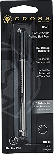 Cross Gel Ink Rolling Ball Refill for Selectip Pens, Medium - Black