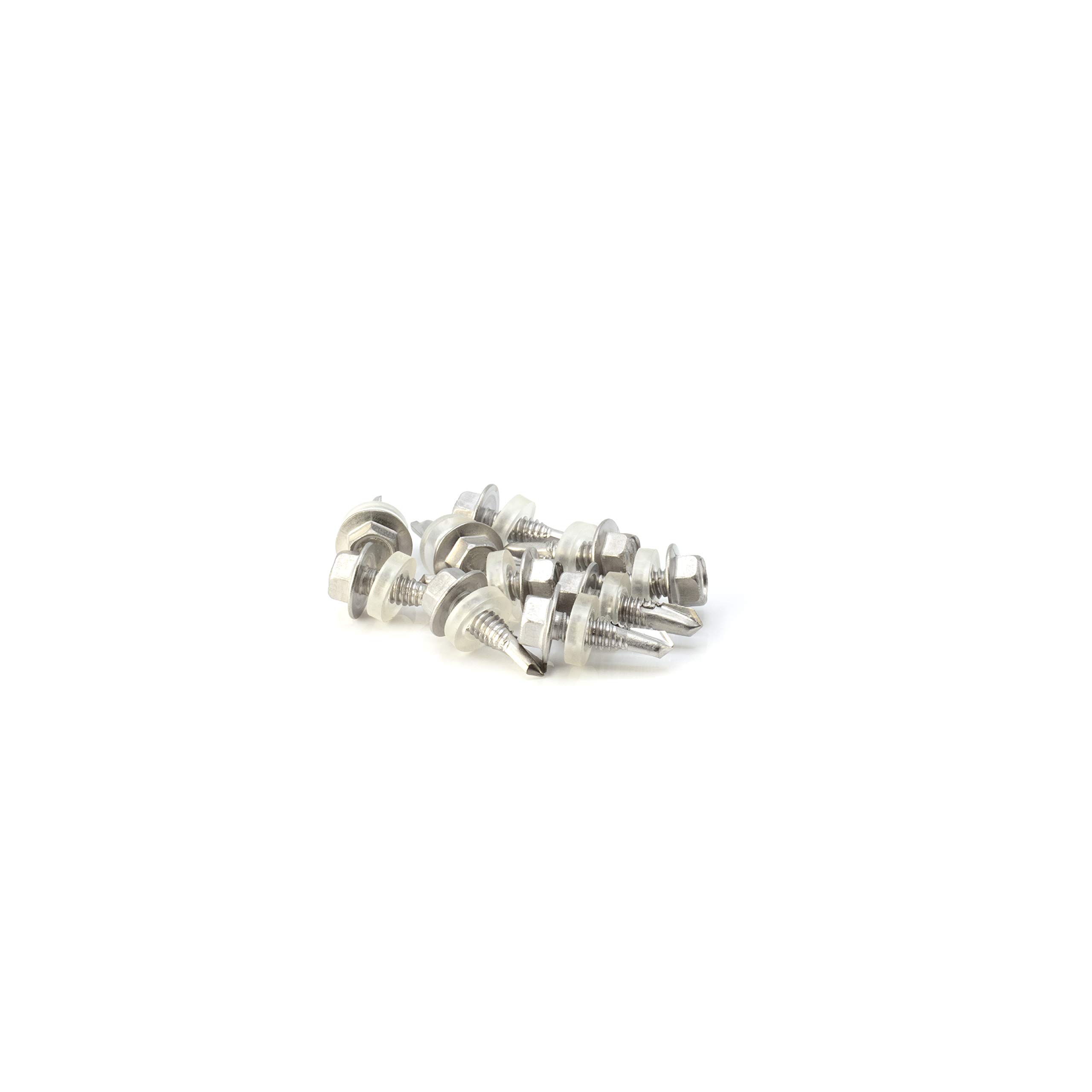 THE CIMPLE CO #12 Size, 3/4" Length (19mm) - Self Tapping/Drilling Screw - 410 Stainless Steel (Exceptional Wear and Very Corrosion Resistant) - Hex Washer Head - 100pcs