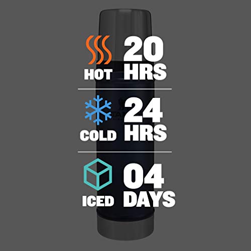 Stanley Classic Vacuum Insulated Wide Mouth Bottle - BPA-Free 18/8 Stainless Steel Thermos for Cold & Hot Beverages β Keeps Liquid Hot or Cold for Up to 24 Hours, Nightfall, 20 oz