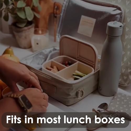 Ali+Oli Leak Proof Bento Box (Dream Blue) Food-Grade Silicone Bento Box, BPA, Phthalate, Lead, & PVC Free - Bento Lunch Box for Kids and Adults - Leak Resistant Sets With Lids Container