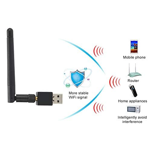 USB Bluetooth Adapter for PC, Desktop, Laptop of 2000/XP/VISTA/7/8 /Linux/10/Android, 150Mbps 802.11n / g/b 2.4G Network Card