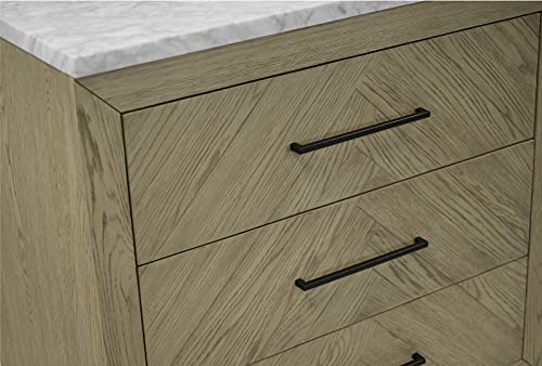 Avery 30-inch Bathroom Vanity (Carrara/Gray Oak): Includes Gray Oak Cabinet with Stunning Carrara Marble Countertop and White Ceramic Sink