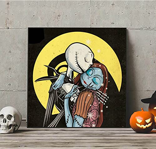 Halloween Diamond Painting Kits for Adults,5D Diamond Art Kit,Diamond Painting Kit Full Drill Round for Gift,Wall Decor,Relaxing(12x16)