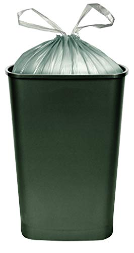 Color Scents - Medium Trash Bag, Drawstring - 8 Gallon Trash Bags, 200 Count - Kitchen Trash Bags, Scented Garbage Bag, Silver Bags in Linen Fresh Scent. (8 Packs of 25 Count)
