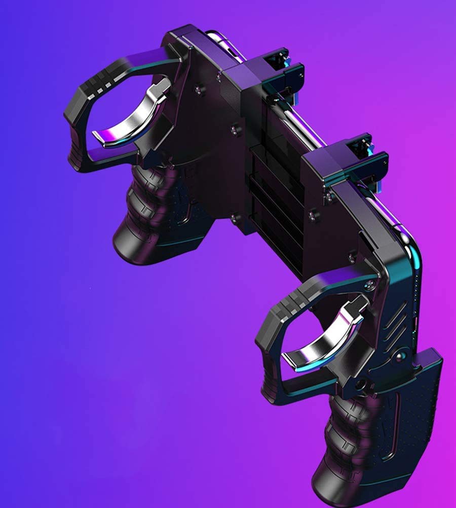 Mobile Game Controller L1R1 Triggers [ 2 Finger ], FPS or Battle Royale Controller Gaming Grip Joystick Gamepad, Shoot Aim Keys for 4.7-6.5" Android/iOS Phone
