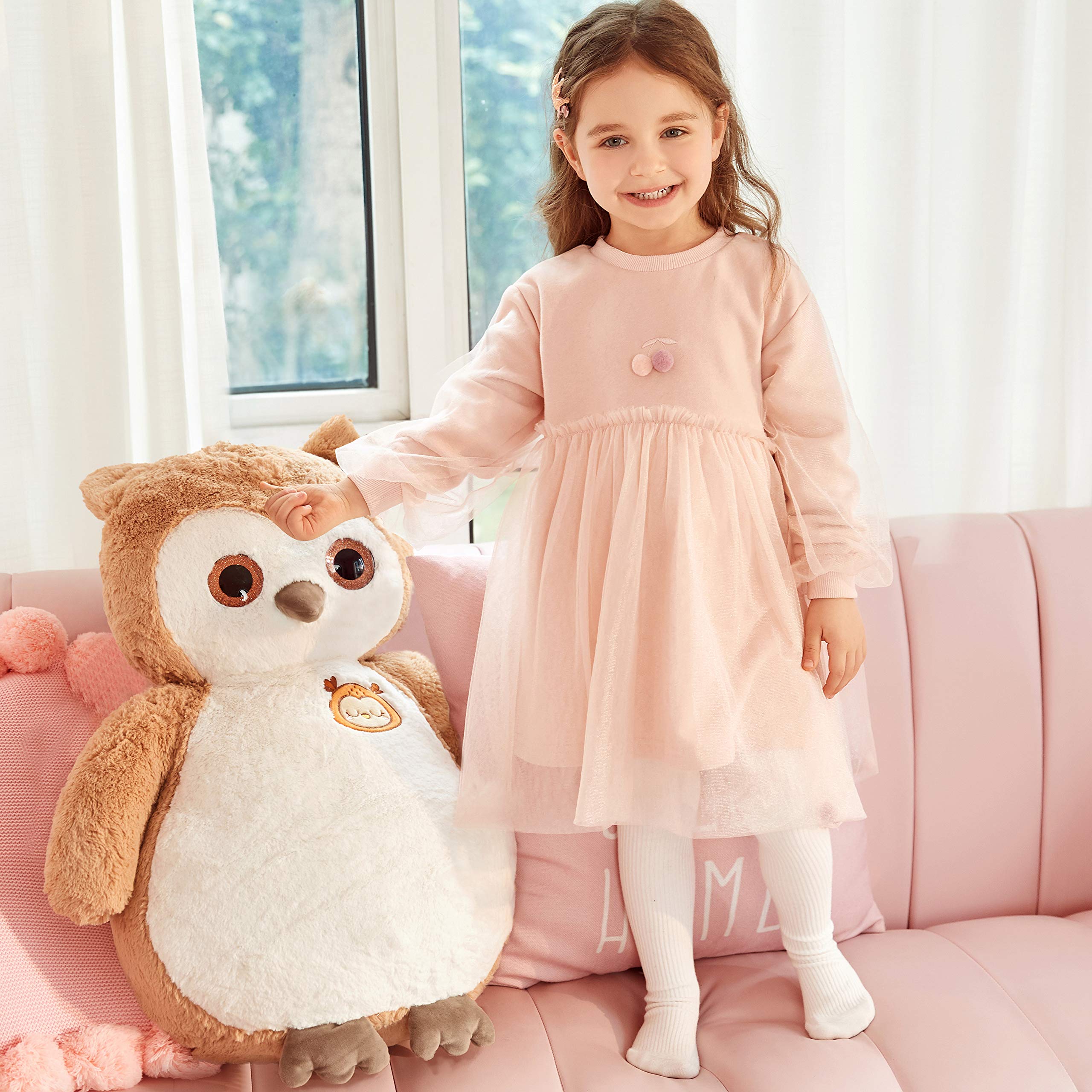 IKASA Giant Owl Stuffed Animal Jumbo Owl Plush Toy 23 inches