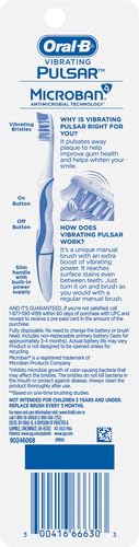 Oral-B Pro-Health Pulsar Battery Powered Toothbrush, Soft, Colors May Vary, 1 Count