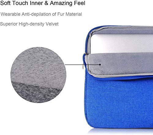Egiant Laptop Sleeve,Water-Resistant Protective Cases Bag Compatible New 16 Inch MacBook, HP DELL Acer Asus 14 in Computer Notebook Carrying Cases Cover, Blue