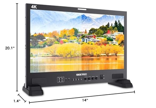 SEETEC LUT215 21.5 Inch Built in De Log 3D LUT Broadcast Studio Monitor 3G-SDI 4K HDMI Full HD 1920x1080 for Post and Live Production Broadcast