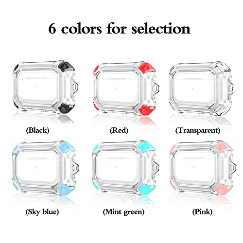 AnNengJing Custom Photo Name AirPods Pro Case with Keychain,Personalized Soft Clear TPU AirPods Pro Case Cover (Pink)
