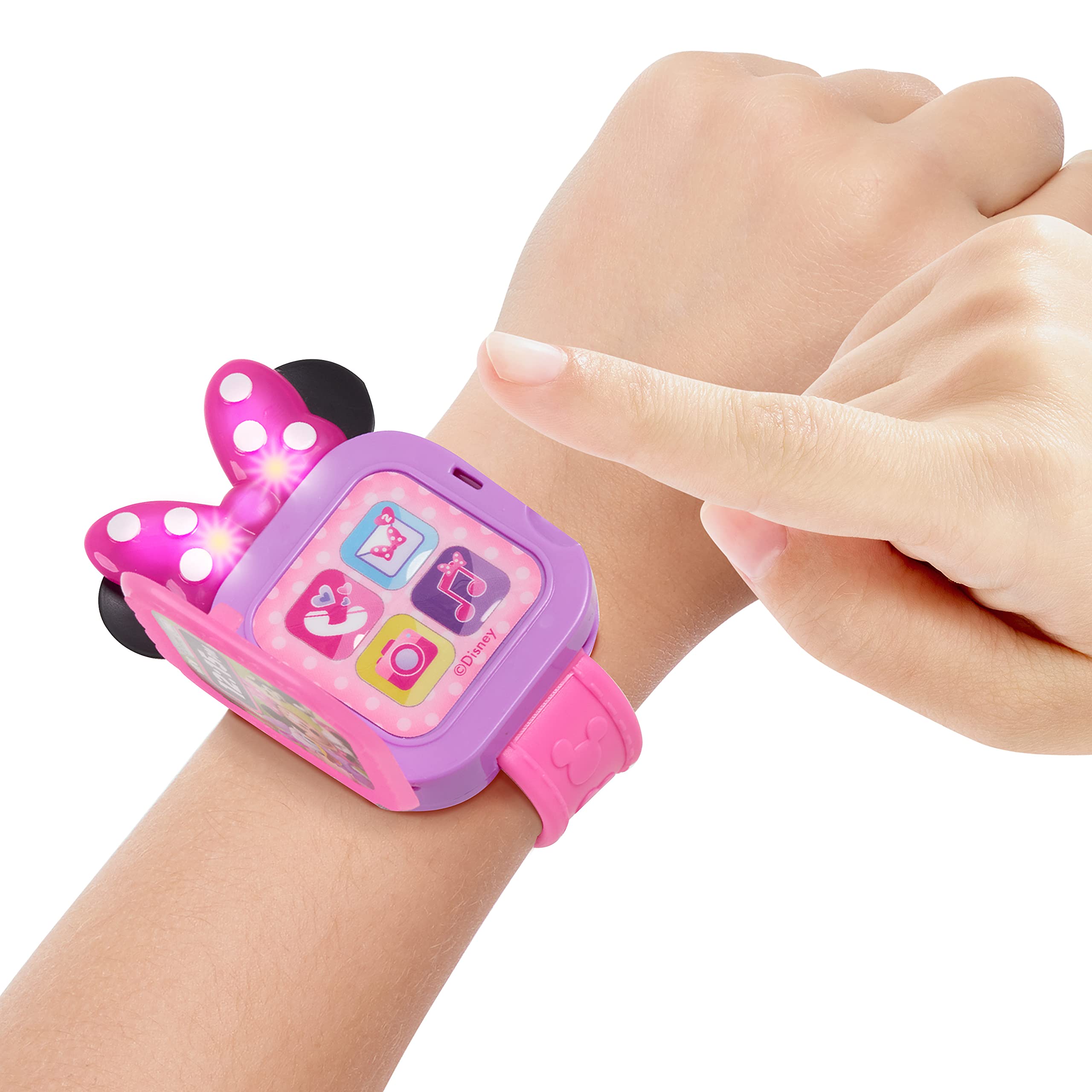 Disney Junior Minnie Mouse Play Smart Watch with Lights and Sounds, 3-pieces, Pretend Play, Kids Toys for Ages 3 Up by Just Play
