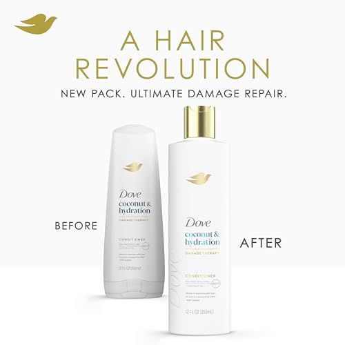 Dove Conditioner Coconut & Hydration for Dry Hair with Bio-Protein Care Technology and Coconut Oil 12 Fl Oz