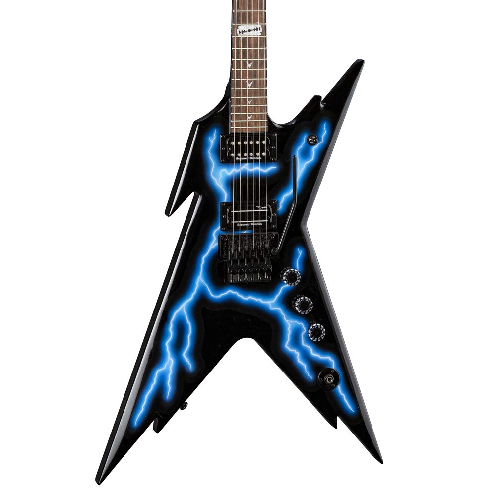 Dean Guitars Dimebag Razorback 6 String Electric Guitar, Right, Black (RZR LTNG)