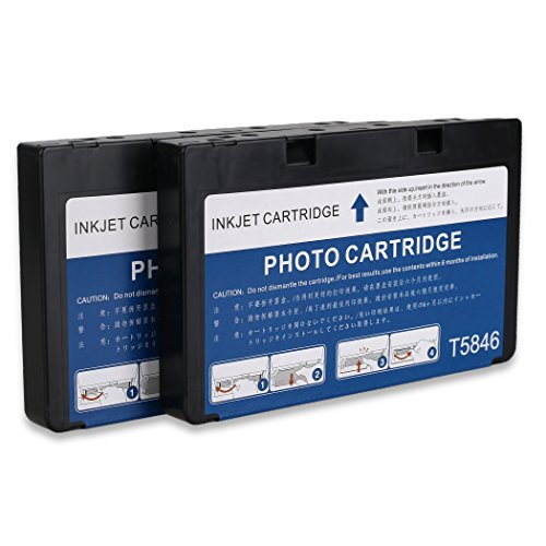 F-INK Remanufactured Ink Cartridge Replacement For T5846 Ink,Works With PictureMate PM225 PM200 PM300 PM240 PM260 PM280 PM290 Printer -2PK