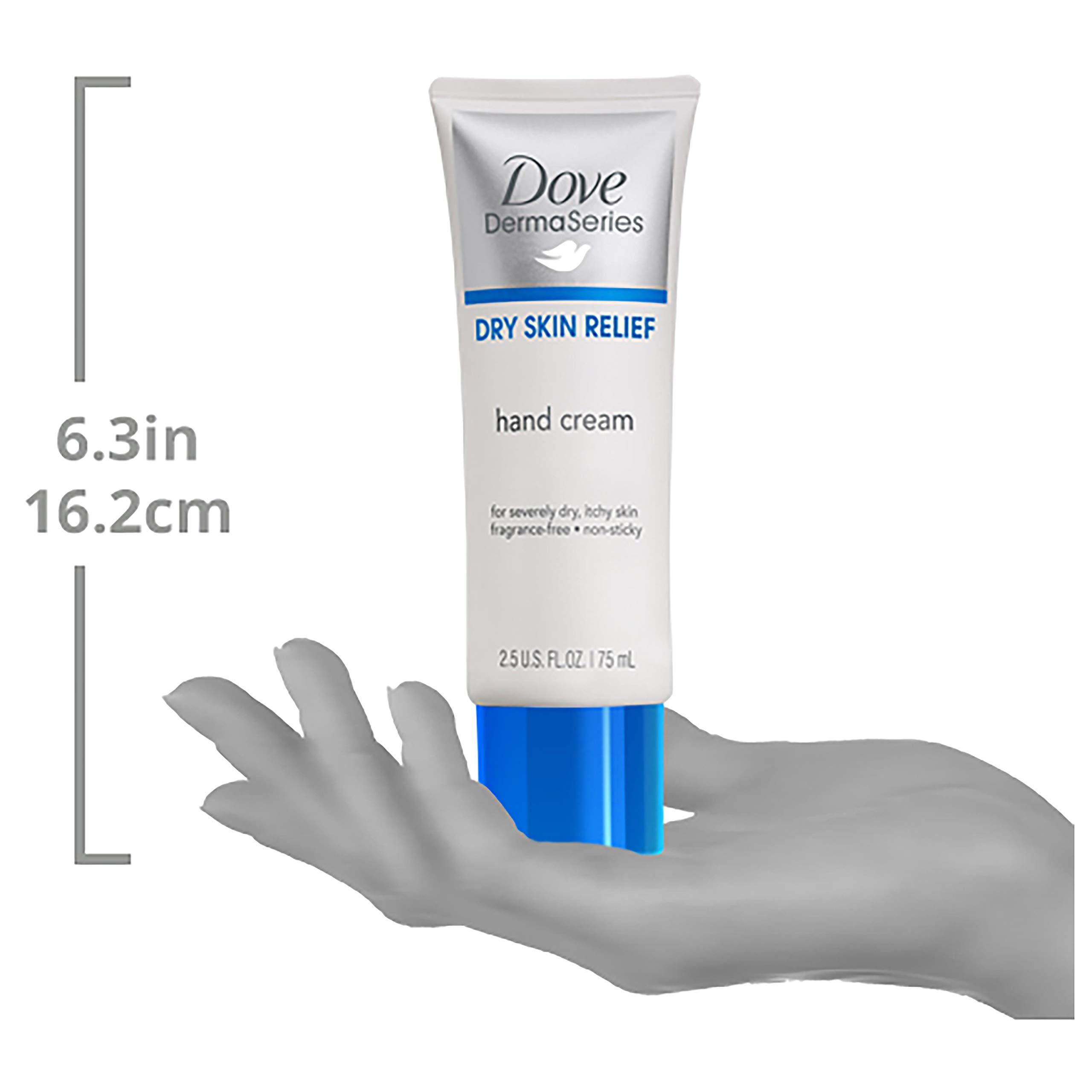 Dove Dermaseries Fragrance-Free Hand Cream for Dry Skin, 2.5 Ounce
