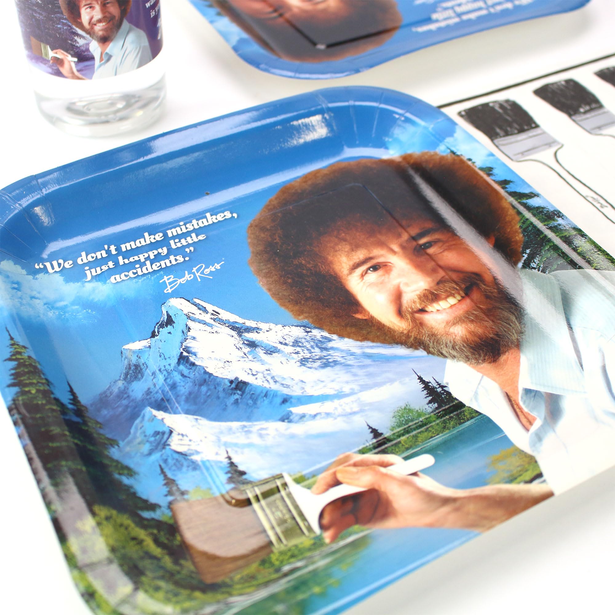 Bob Ross Party Supplies (Standard) Classic Happy Birthday Decorations, Graduation, Retirement, Art Party, 66 Piece Set, by Prime Party