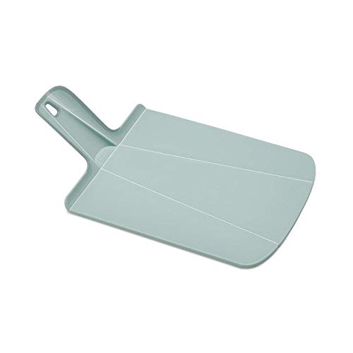 Joseph Joseph Chop2Pot Foldable Plastic Cutting Board 15 x 8.75 Non-Slip Feet 4-inch Handle Dishwasher Safe, Small, Dove Gray