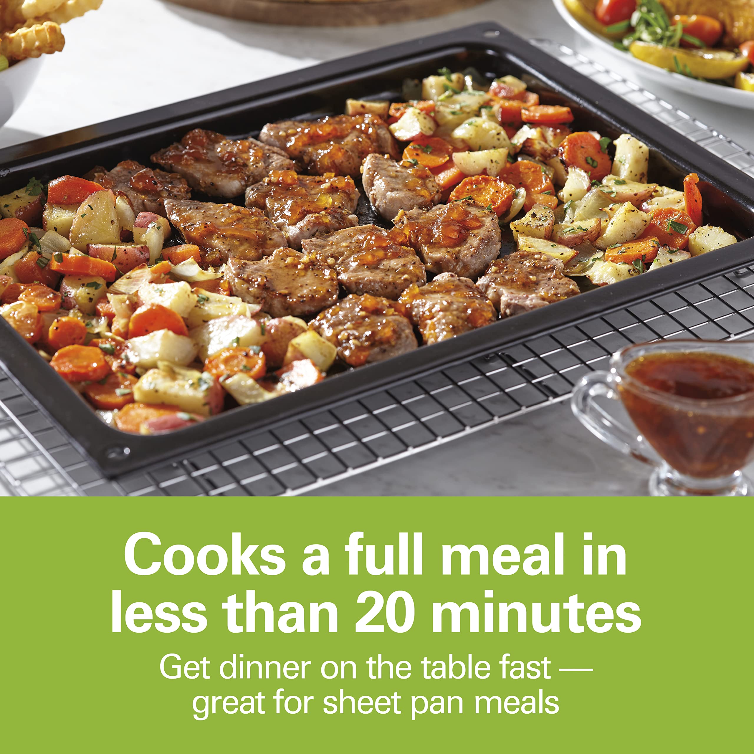 Hamilton Beach Countertop Air Fryer Oven with Sure-Crisp Technology, XL Capacity for 2 12β Pizzas, Two 9β x 13β Pans and 4 Rack Positions, Digital Controls, Grey (31390)