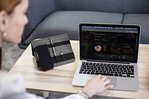 Beblau FOLD Portable Tech Organizer attachable to your Devices | Desktop Organizer Office, Home & School | Working from Home Solution | Laptop accessories Backpack Insert FATHERS GIFT| DARK