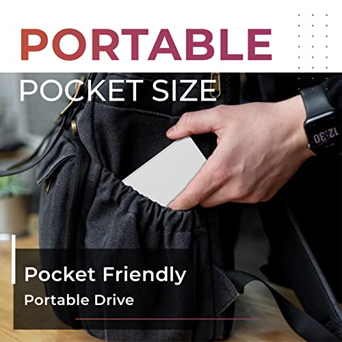 SUHSAI External Hard Drive USB 2.0 Hard Disk Storage and Backup Portable Hard Drive Memory Expansion - Ultra Slim 2.5 inch HDD Compatible with PC, MAC, Laptop, Desktop, Chormebook (250GB, White)