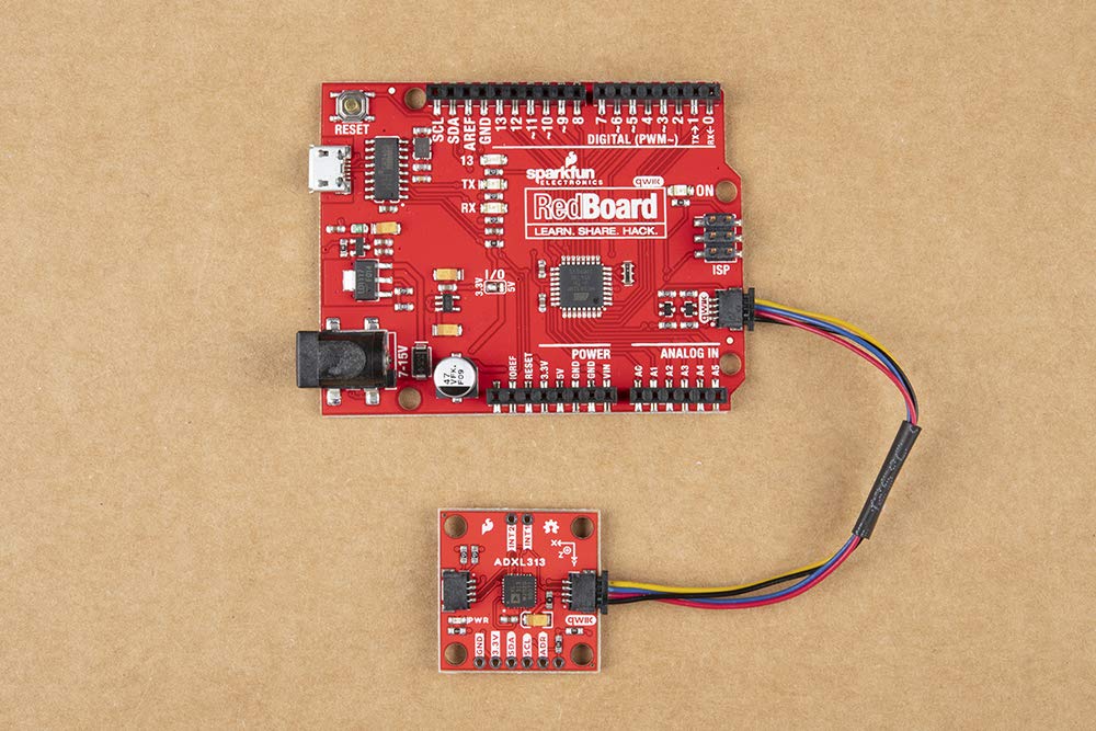 SparkFun Triple Axis Digital Accelerometer Breakout - ADXL313 (Qwiic) - Low Cost Low Power Up to 13-bit resolution-3-axis Accelerometer w/a 32-Level FIFO Stack Capable of Measuring up to ±4g