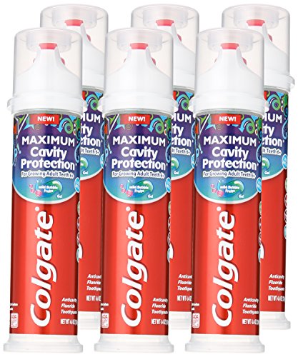 Colgate Kids Toothpaste Pump, Maximum Cavity Protection, 4.4 ounces (12 Pack)