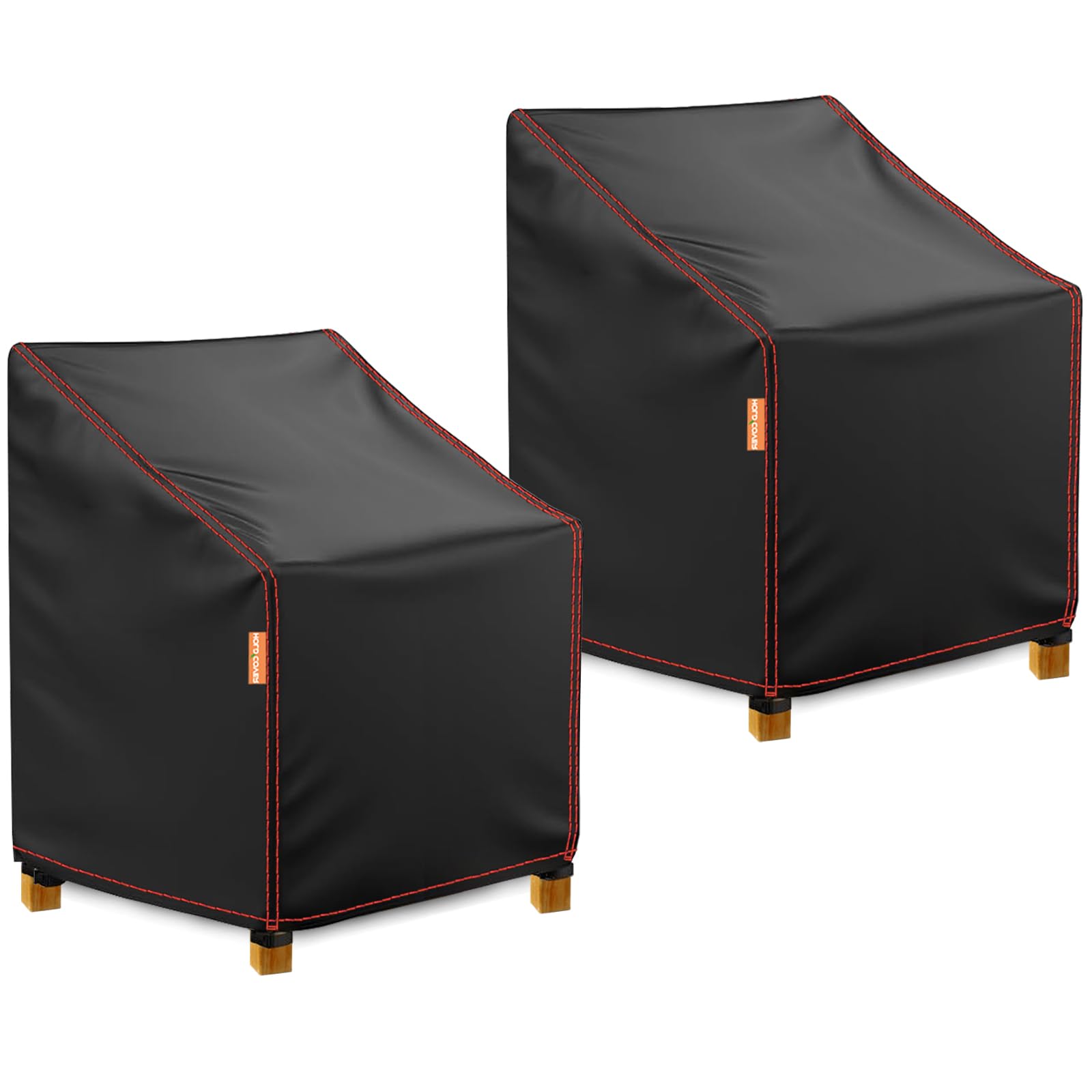 Patio Chair Cover,2 Pack Lawn Outdoor Furniture Chair Covers With Strip, Heavy Duty Chair Cover For Lawn Lounge Deep Seat, Patio Dining Chair And High-back Chair(33"W X 34"D X 31"H)