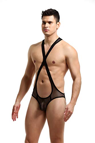 4UFIT Men's Jockstrap Leotard Underwear Jumpsuits Wrestling Singlet Bodysuit