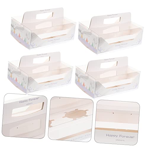 Baluue Muffin Container 10pcs Cupcake Boxes Cupcake Cake Box Mini Muffin Cake Containers Dessert Containers Mini Cupcake Packaging Containers Paper Cupcake Carrier Pie