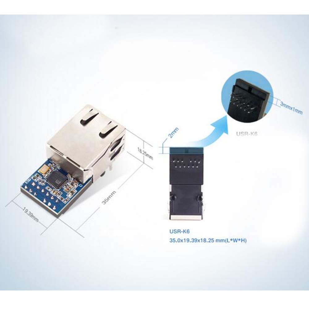 Serial to Ethernet Module Serial Server Small Volume Serial Port Networking Equipment to Network Port K6